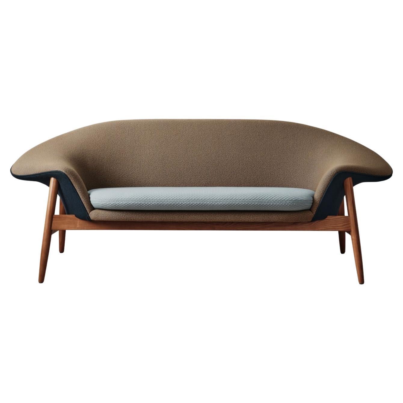 Fried Egg Sofa Nabuk Dark Blue / Cappuccino Brown / Cloudy Grey by Warm ...