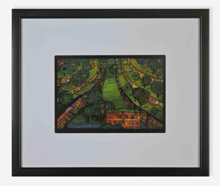 Friedensreich Hundertwasser - Landscape - Screen Print by F ...