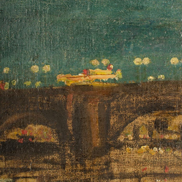 Friedrich Augustbrucke Dresden bei Abendbeleuching For Sale at 1stDibs