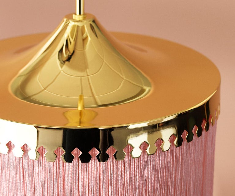 Fringe Cream Pale Pink Lamp by Warm Nordic For Sale at 1stDibs