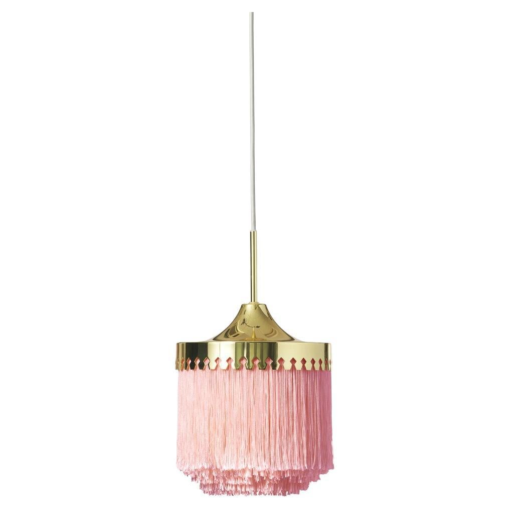 Wink Gold-Plated Pendant Lamp with Pink Fringes For Sale at 1stDibs ...