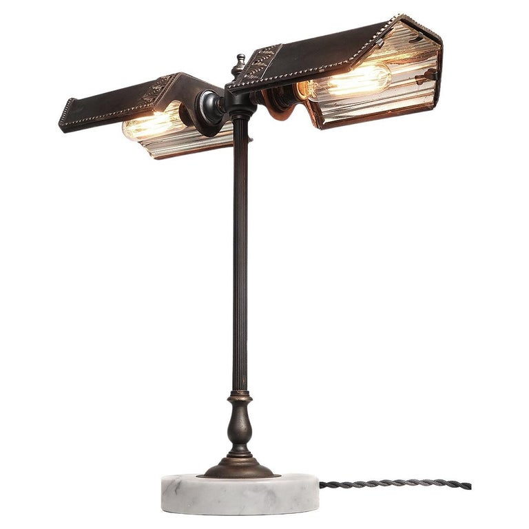 Frink Style Double Mirrored Reflector Bank Light For Sale at 1stDibs