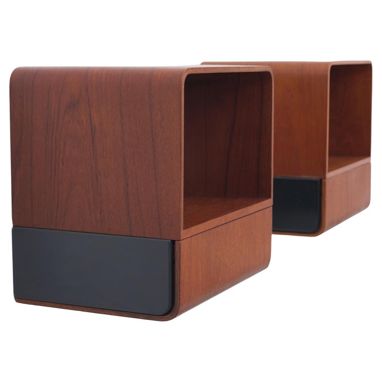 Friso Kramer Hanging Night Stands, Dutch, 1960s at 1stDibs