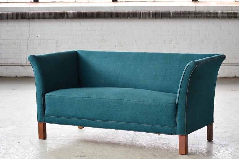Frits Henningsen Style Settee, Denmark, 1950s For Sale at 1stDibs