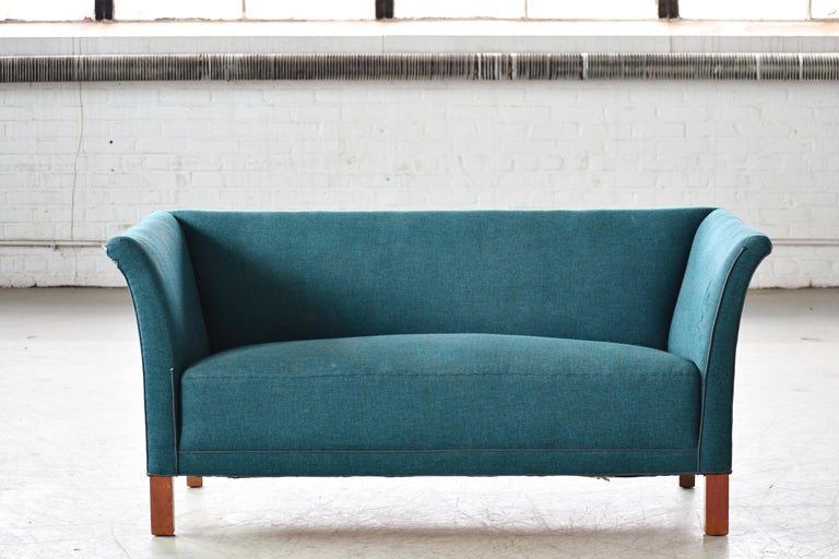 Frits Henningsen Style Settee, Denmark, 1950s For Sale at 1stDibs