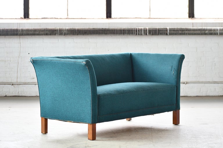 Frits Henningsen Style Settee, Denmark, 1950s For Sale at 1stDibs