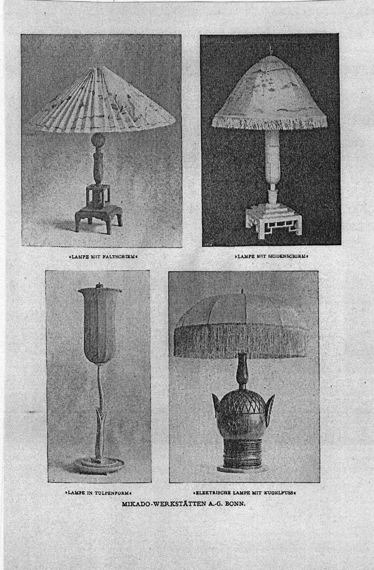 Fritz August Breuhaus de Groot, Expressionist table lamp for Mikado ...