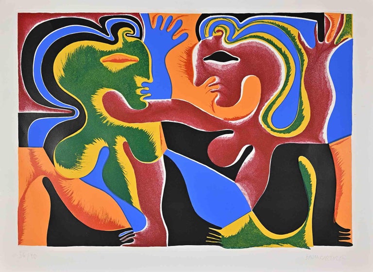 Fritz Baumgartner - Composition - Original Etching and Lithograph by Fritz Baumgartner - 1970s ...