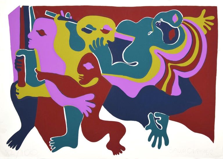Fritz Baumgartner - Composition - Original Lithograph by Fritz Baumgartner - 1975 For Sale at ...