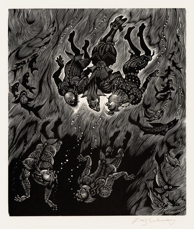 Fritz Eichenberg - 'A Visit to the King of the Waters' — Graphic ...