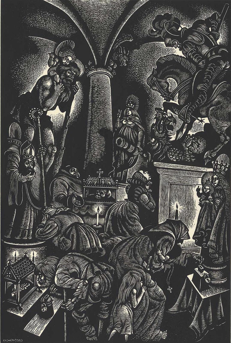 Fritz Eichenberg - Folly of Worshipping Idols at 1stDibs | fritz ...