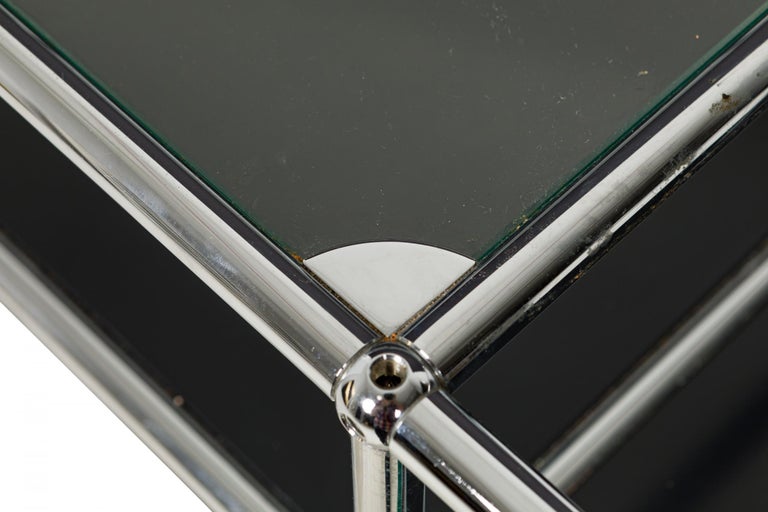 Fritz Haller for USM Swiss Mid-Century Glass and Steel Display ...