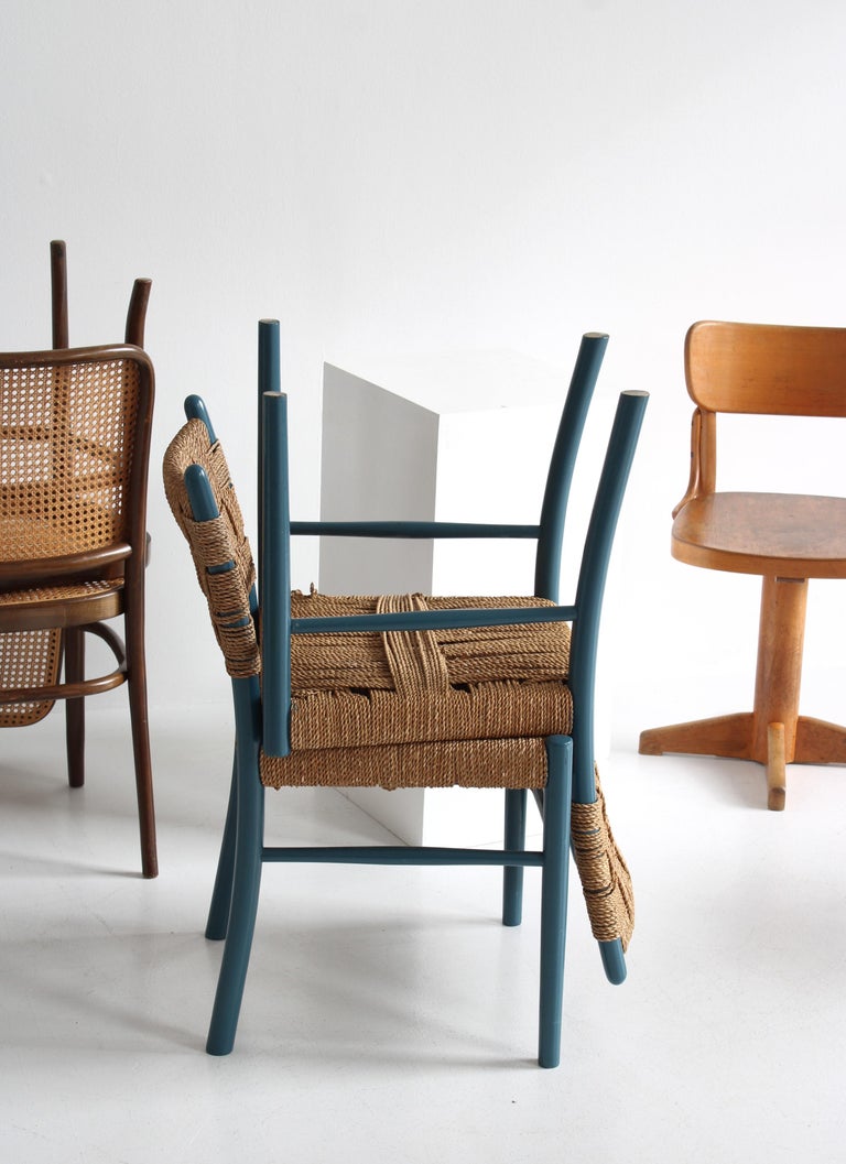 Fritz Hansen Chairs "1572" by Karl Scrøder, Beechwood and Seagrass ...