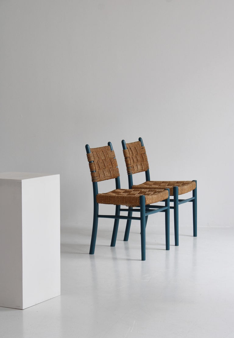 Fritz Hansen Chairs "1572" by Karl Scrøder, Beechwood and Seagrass ...