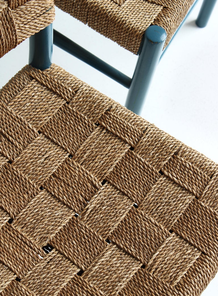 Fritz Hansen Chairs "1572" by Karl Scrøder, Beechwood and Seagrass ...