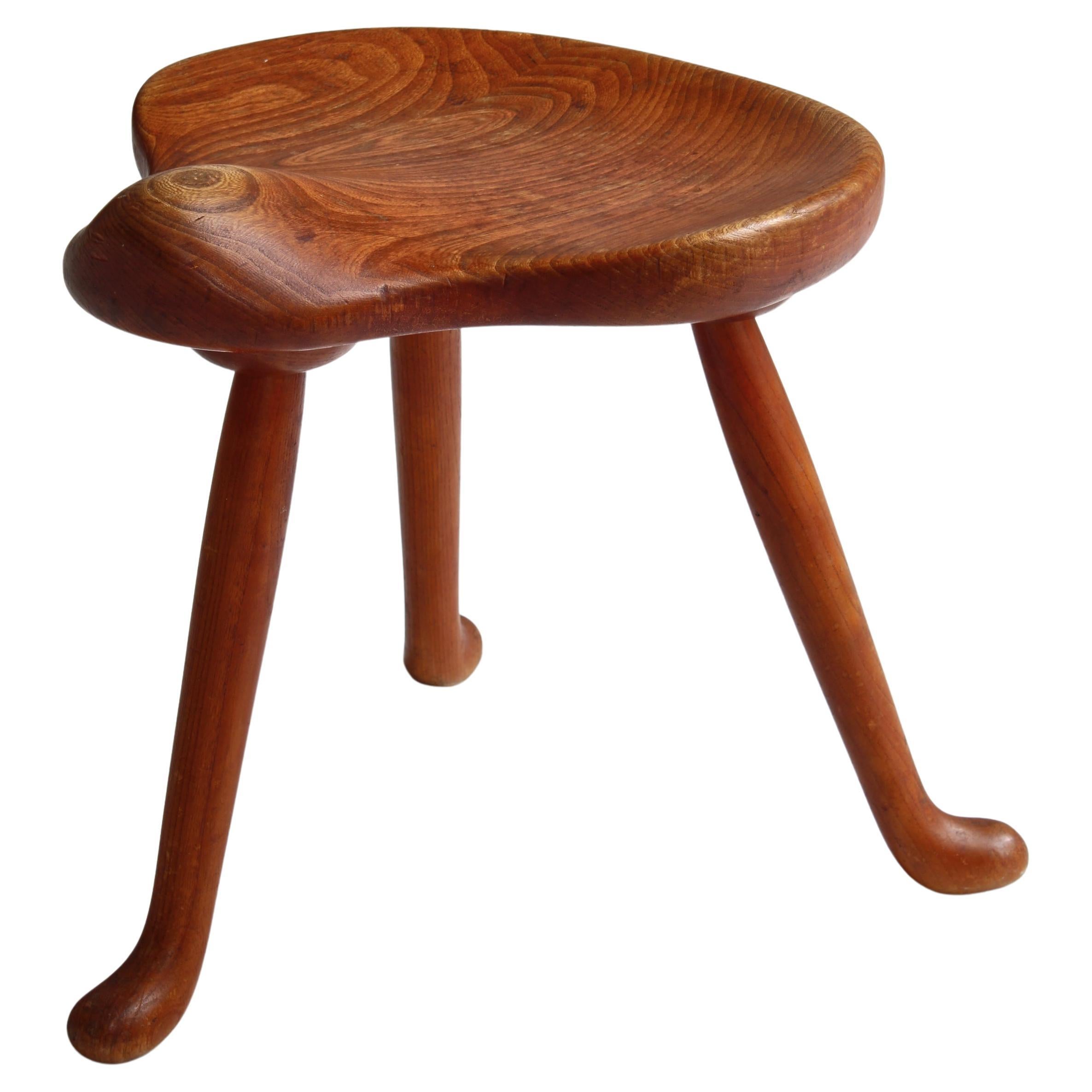 Three-Legged Danish Stacking Stool of Molded Plywood at 1stDibs