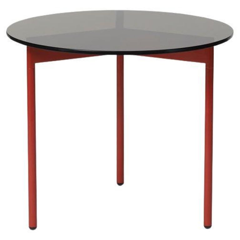 From Above Side Table Smoke Brown Glass Rusty Red by Warm Nordic For ...
