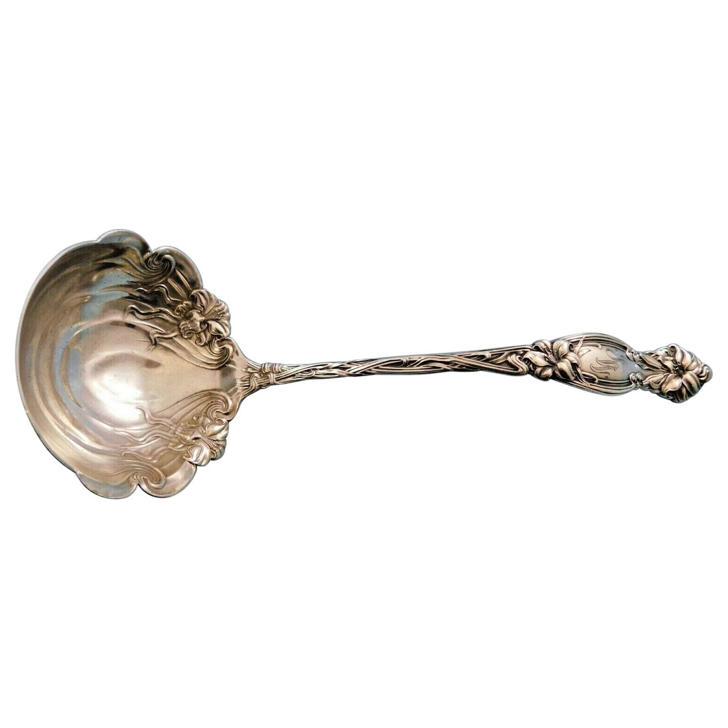 Frontenac by International Sterling Silver Soup Ladle Flowers Curved ...