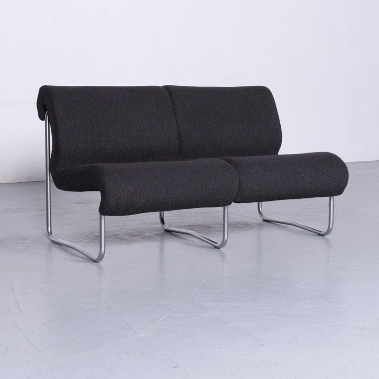 Fröscher Sitform Jürgen Lange Designer Sofa Fabric Grey Two-Seat Modern ...