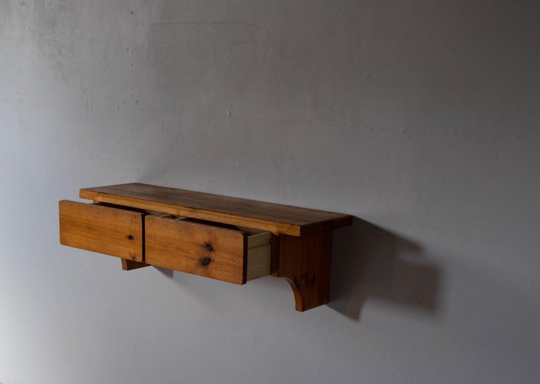Fröseke, Wall Mounted Console or Cabinet, Pine, Sweden, 1960s For Sale at 1stDibs