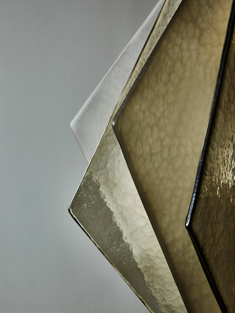 Frosted Glass Slabs Suspension For Sale at 1stDibs