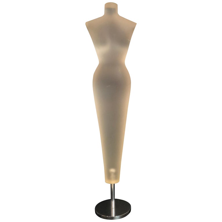 Frosted Mate Lucite Mannequin Sculpture Art Deco Woman at 1stDibs