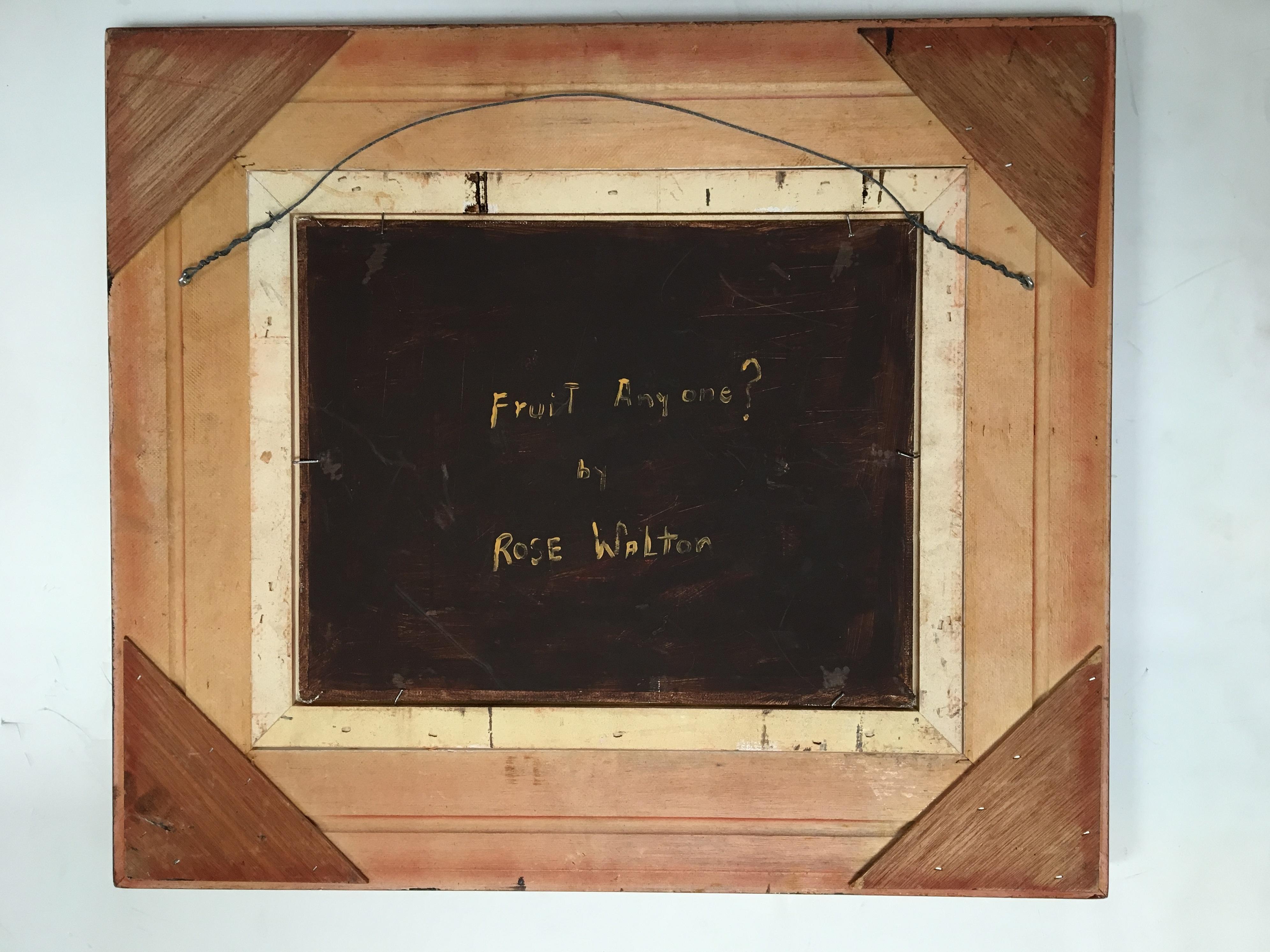 "Fruit Anyone ?" Folk Art Primitive Naive Painting by Rose Walton at ...