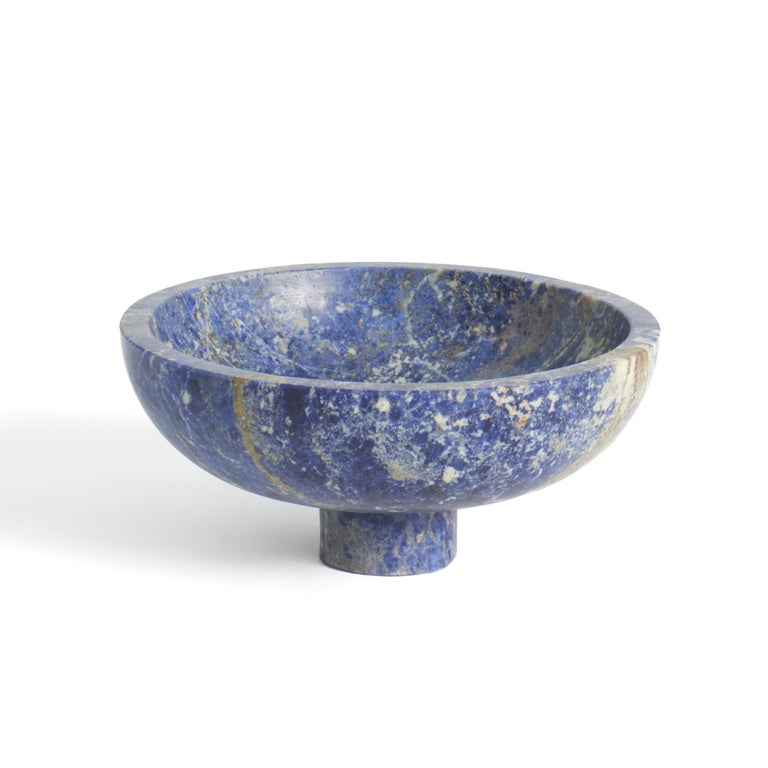 New Modern Fruit Bowl in Red Marble, creator Karen Chekerdjian For Sale ...