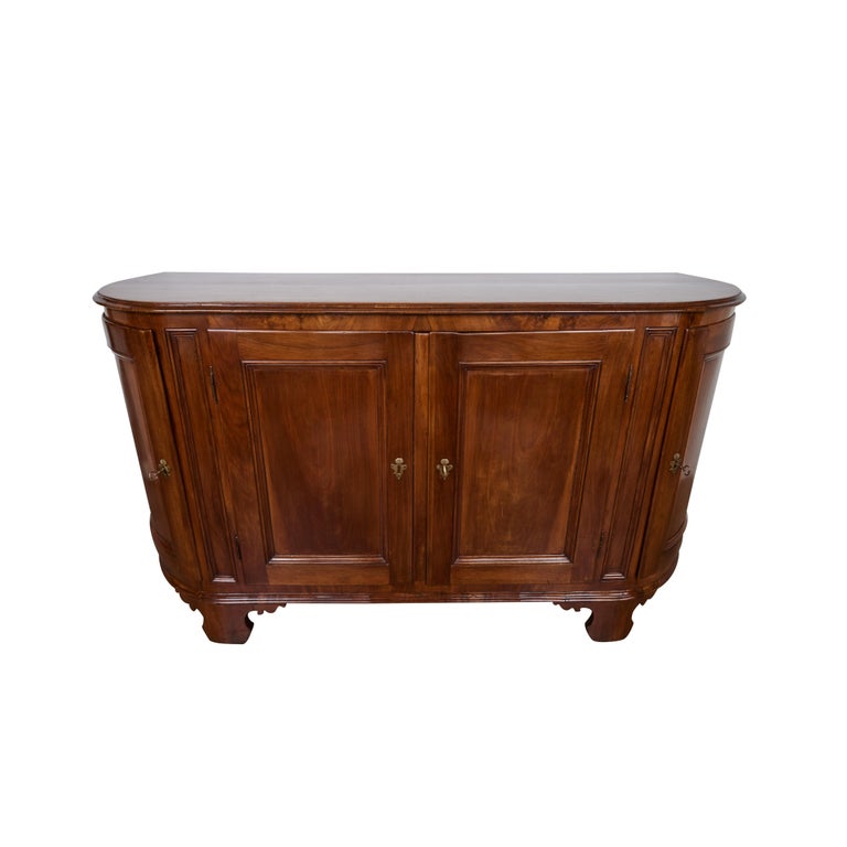 Fruitwood Curved Buffet For Sale at 1stDibs