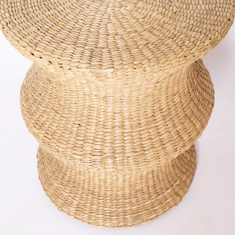 Fs Flores Collection Pair of Woven Reed Midcentury Style Stands For ...