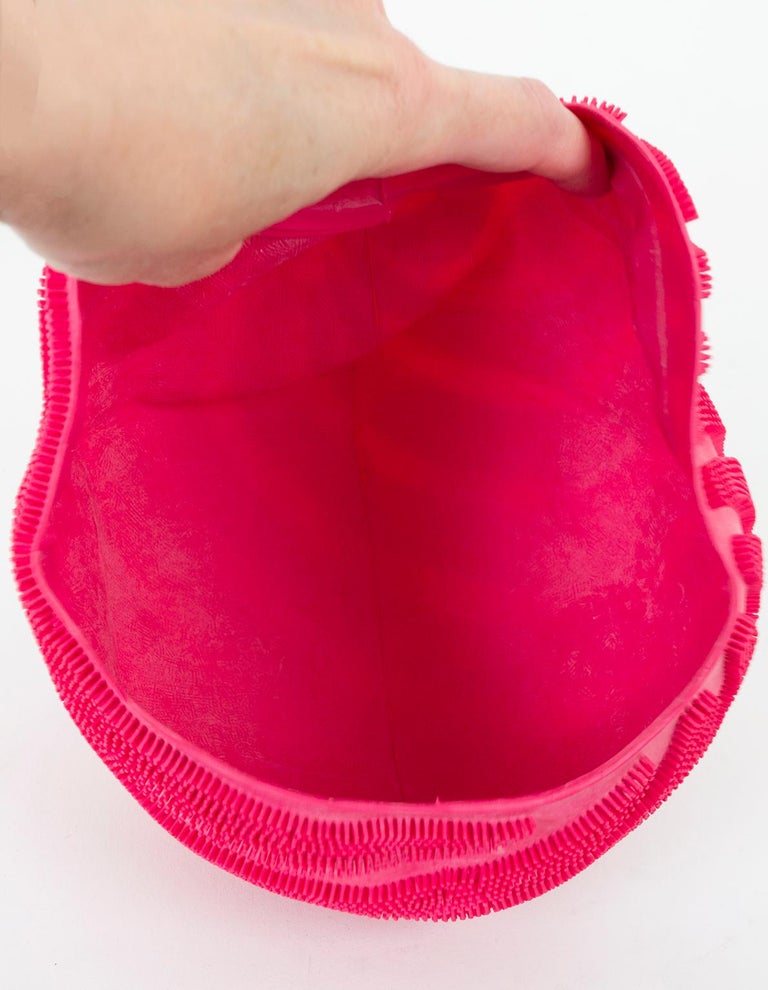 Fuchsia Esther Williams Swim Bathing Cap with Textured Swirls, Spain –O ...