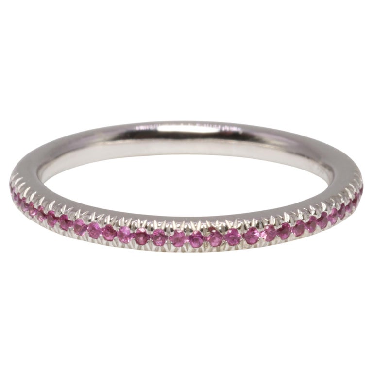 Fuchsia Pink Sapphire Eternity Band 0.28ct For Sale at 1stDibs