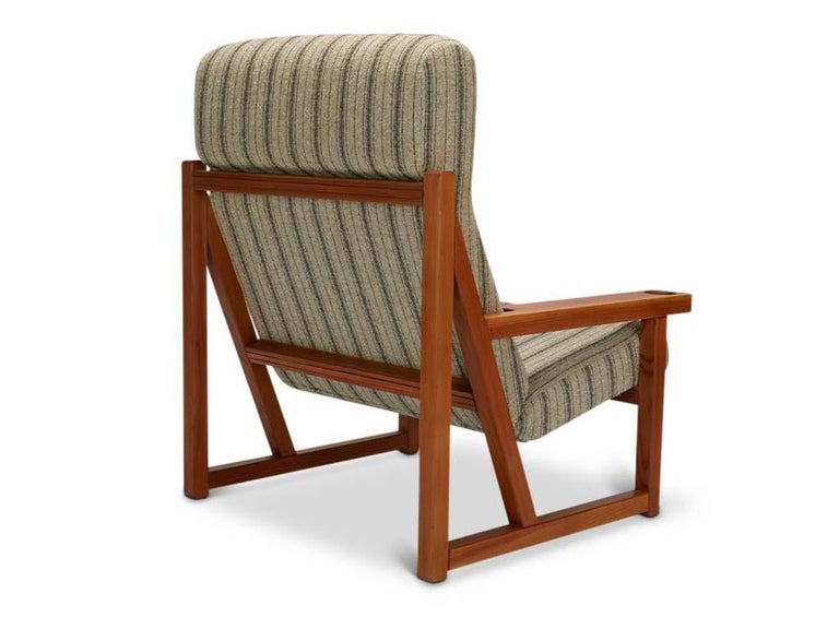 Fuglsang Collection, Pair of Striped Easy Chairs For Sale at 1stDibs