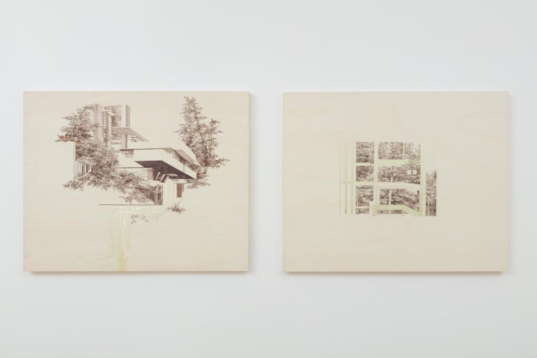 Fujiko Rose - Falling Water (Diptych) For Sale at 1stDibs