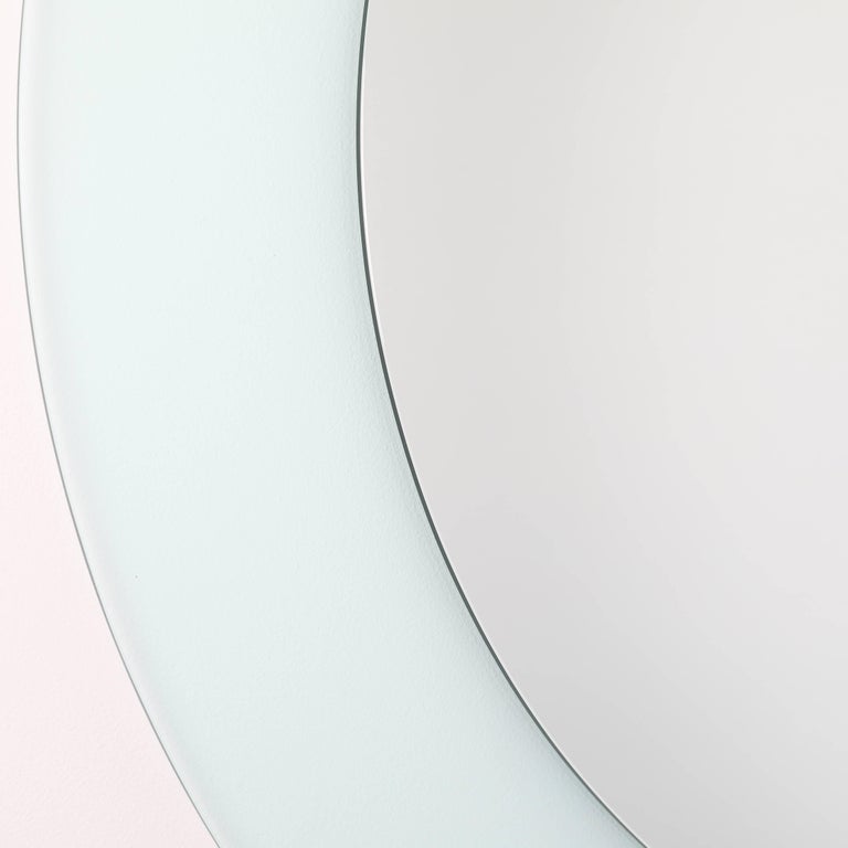 Full Circle Modern Original Round Acrylic-Frame Mirror For Sale at ...
