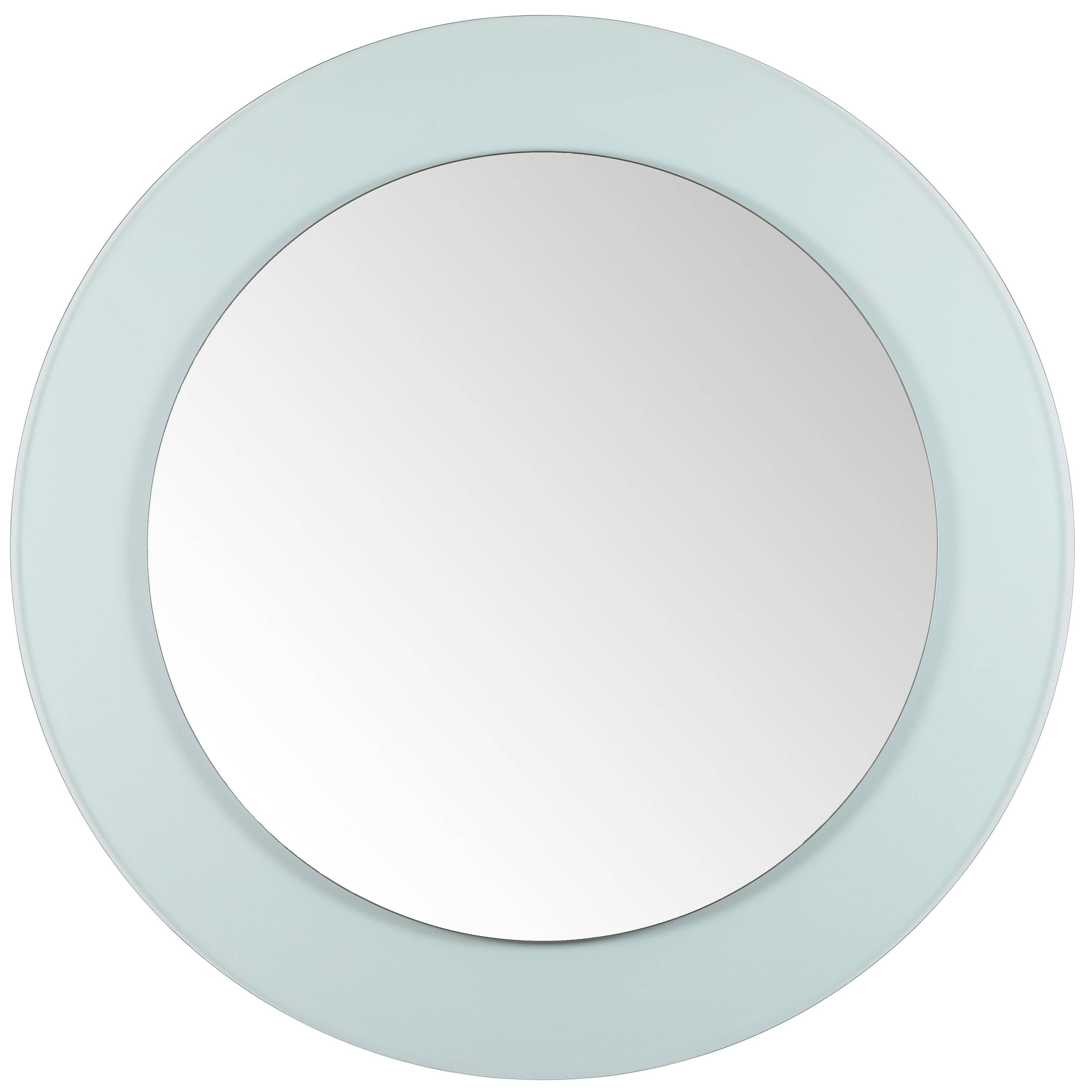 Full Circle Modern Original Round Acrylic-Frame Mirror For Sale at ...