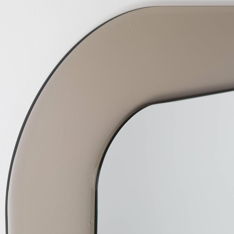 Full Circle Modern Original Square Acrylic-Frame Mirror For Sale at 1stDibs