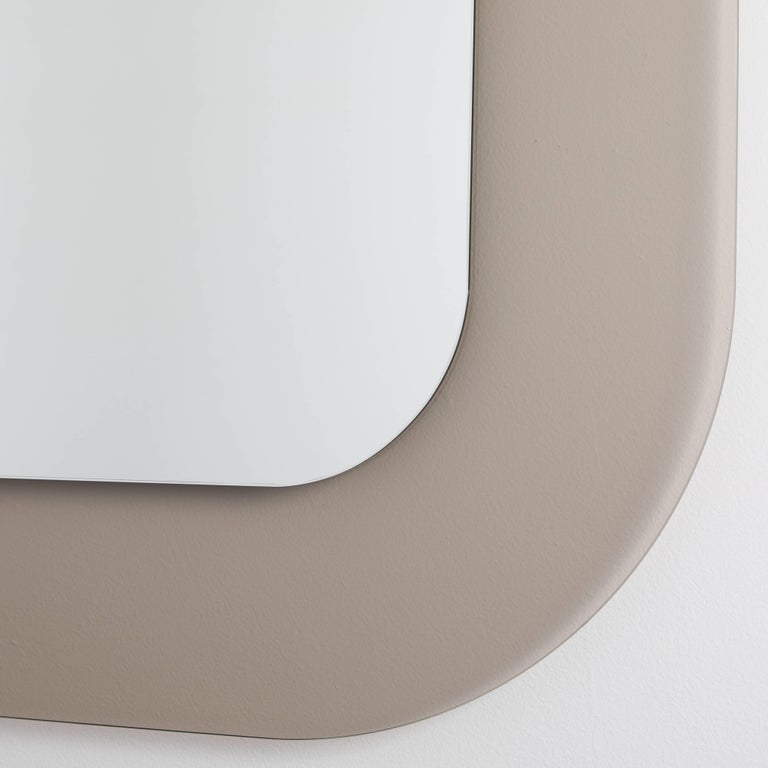 Full Circle Modern Original Square Acrylic-Frame Mirror For Sale at 1stDibs