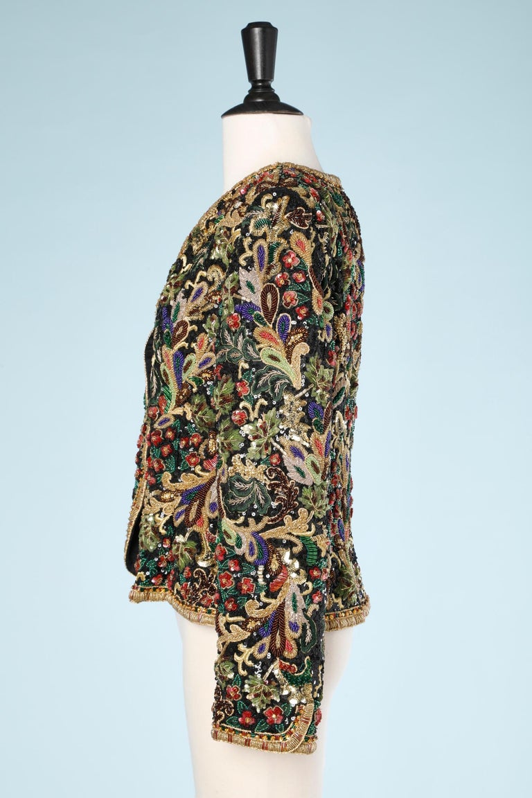Full embroidered evening jacket Oscar de la Renta at 1stDibs
