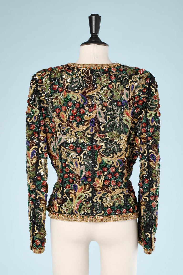 Full embroidered evening jacket Oscar de la Renta at 1stDibs