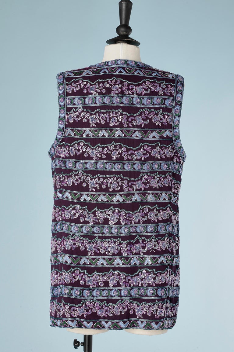 Full embroidered vest André Laug For Sale at 1stDibs