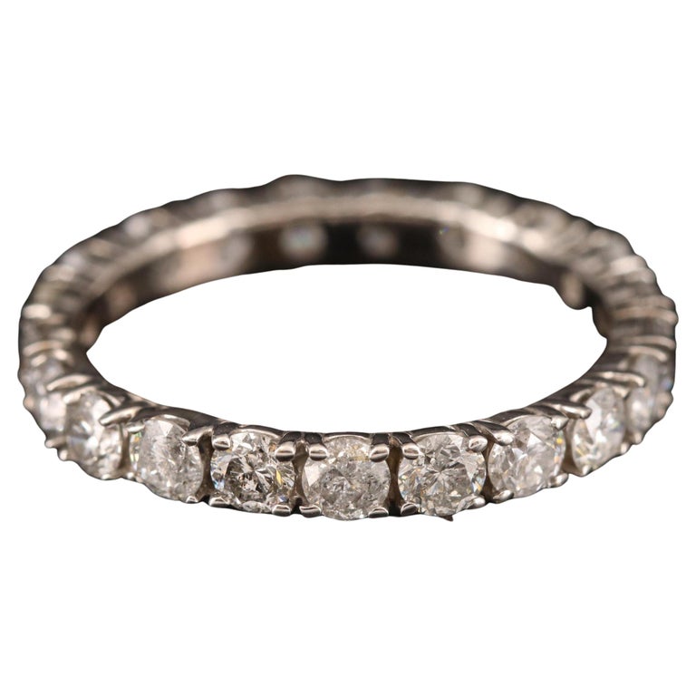 Customizable Full Eternity Minimalist Diamond Wedding Band with Rose ...