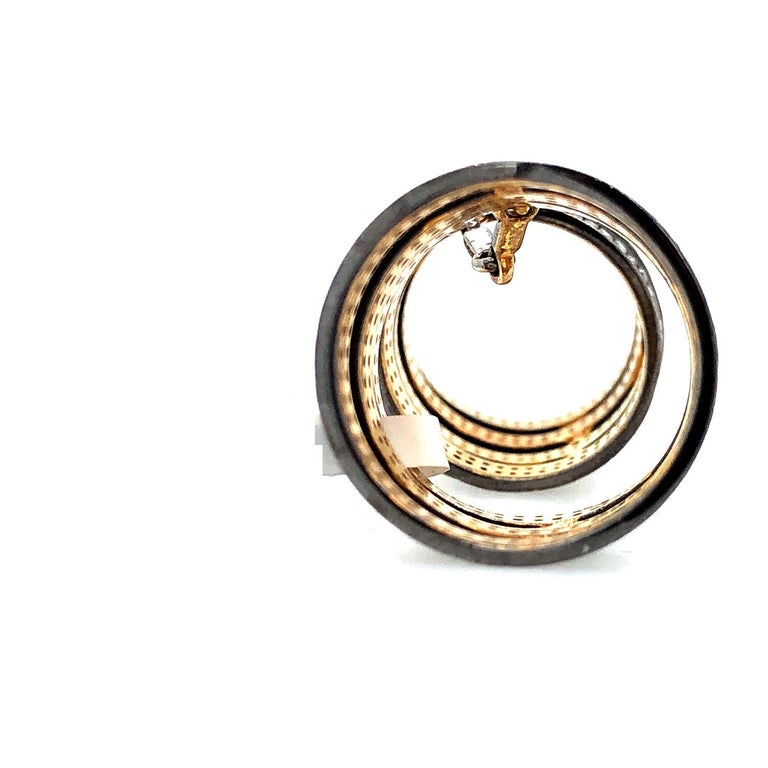 Full Finger Connected Multiple Band Ring With Pave Diamonds For Sale at ...