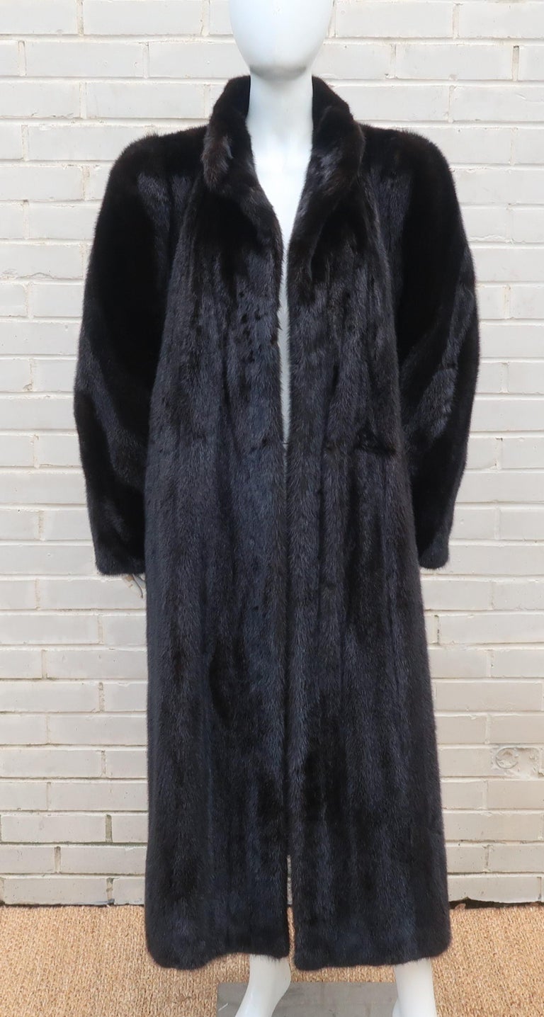 Full Length Black Ranch Mink Fur Coat at 1stDibs | what is ranch mink ...