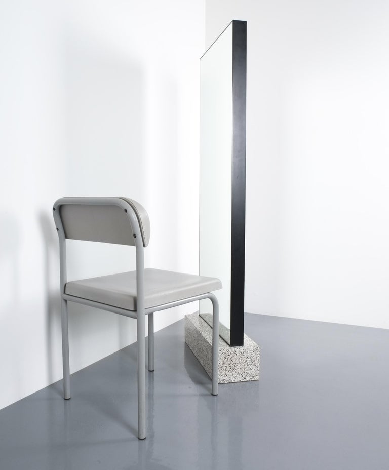 Full Length Double Mirror with Terrazzo Base Style Memphis, circa 1985 ...
