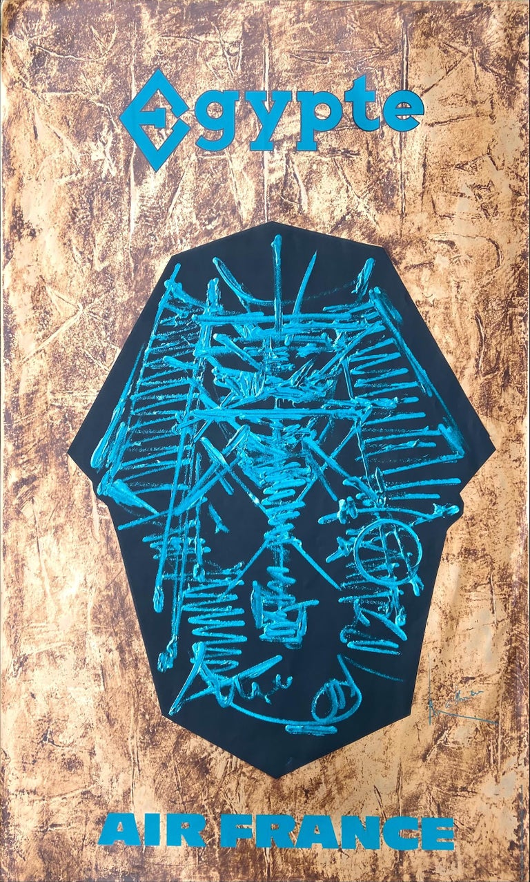 Full Portfolio 14 Air France Posters by Georges Mathieu, 1968 For Sale ...