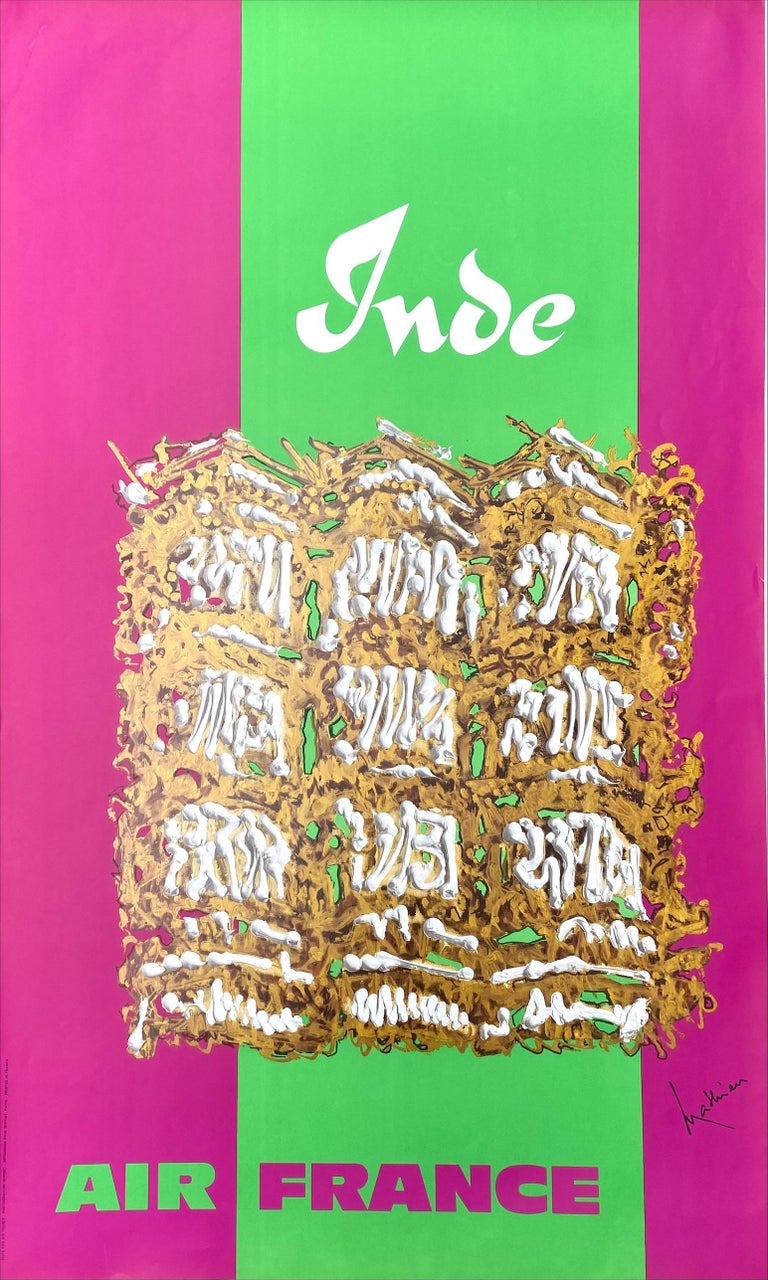 Full Portfolio 14 Air France Posters by Georges Mathieu, 1968 For Sale ...