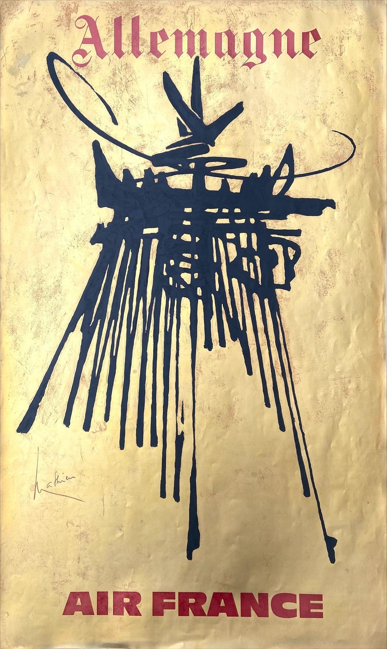 Full Portfolio 14 Air France Posters by Georges Mathieu, 1968 For Sale ...