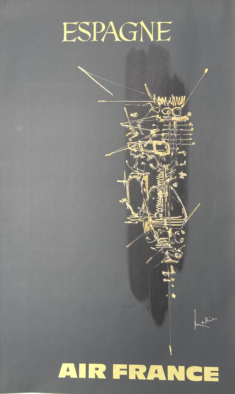 Full Portfolio 14 Air France Posters by Georges Mathieu, 1968 For Sale ...