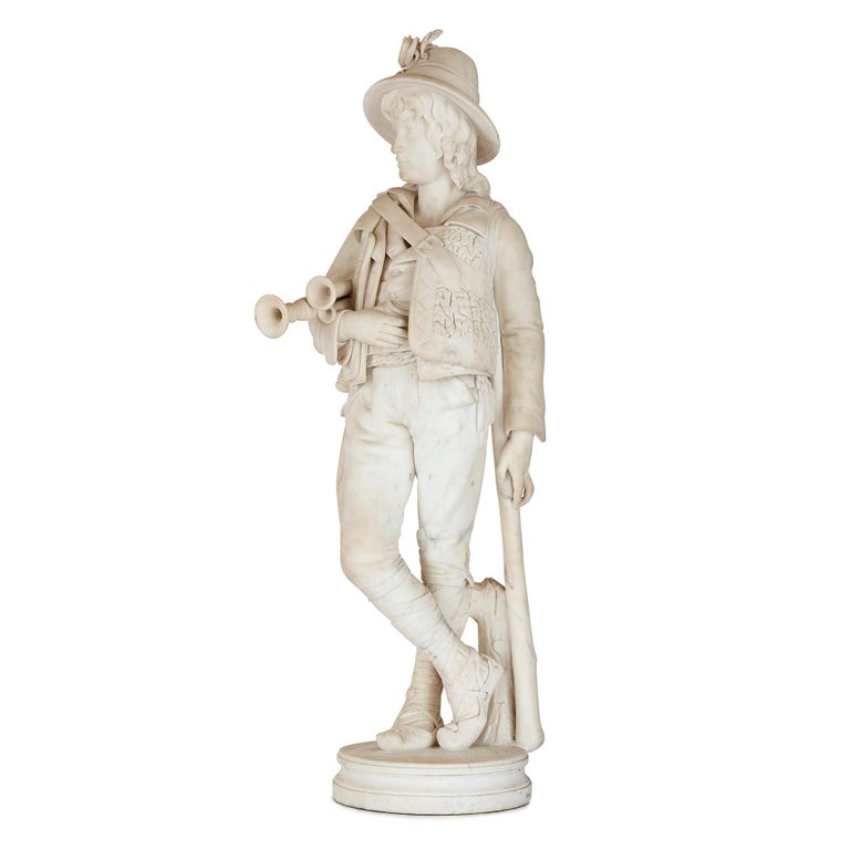 Full-Size Marble Figure by Belgian Sculptor Louis Samain For Sale at ...